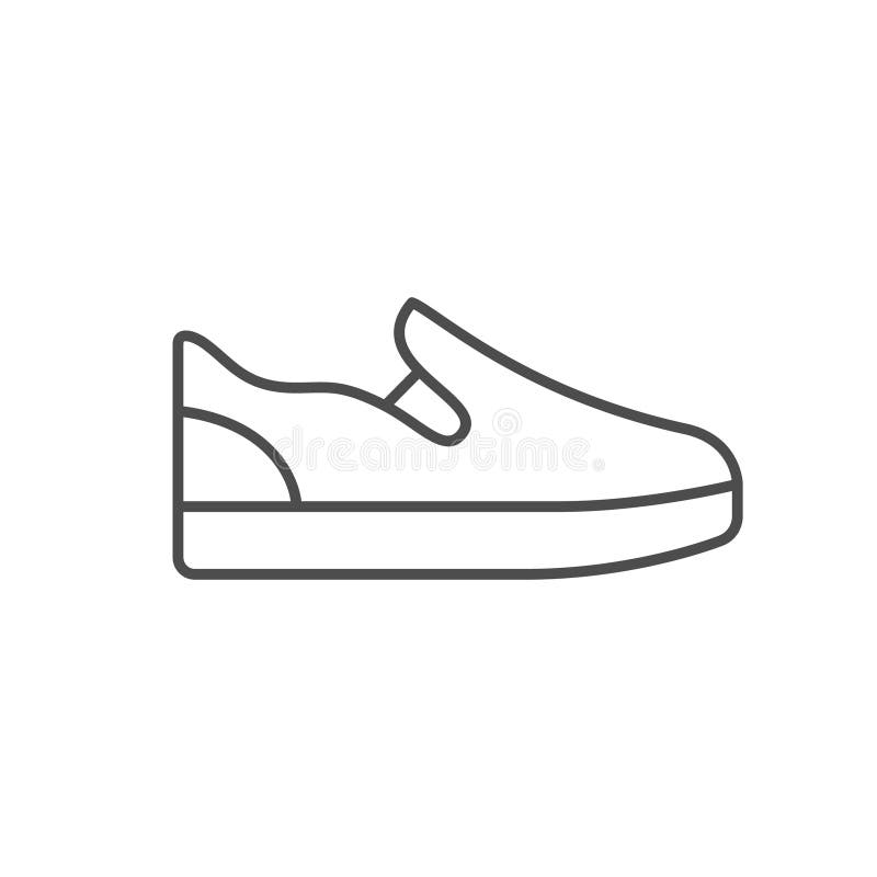 Shoe Line Drawing. Shoes Sneaker Outline Drawing Vector, Black Line ...