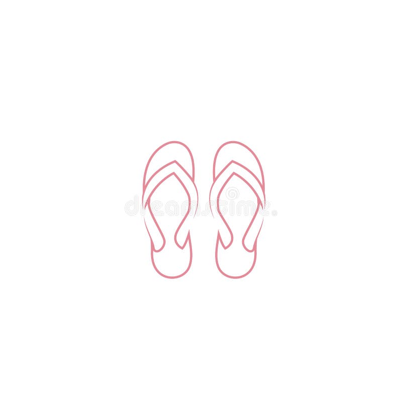 Slipper Icon Vector Flat Design Template Stock Vector - Illustration of ...