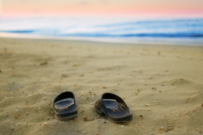 Slippers stock image. Image of shoe, travel, water, shore - 26226503