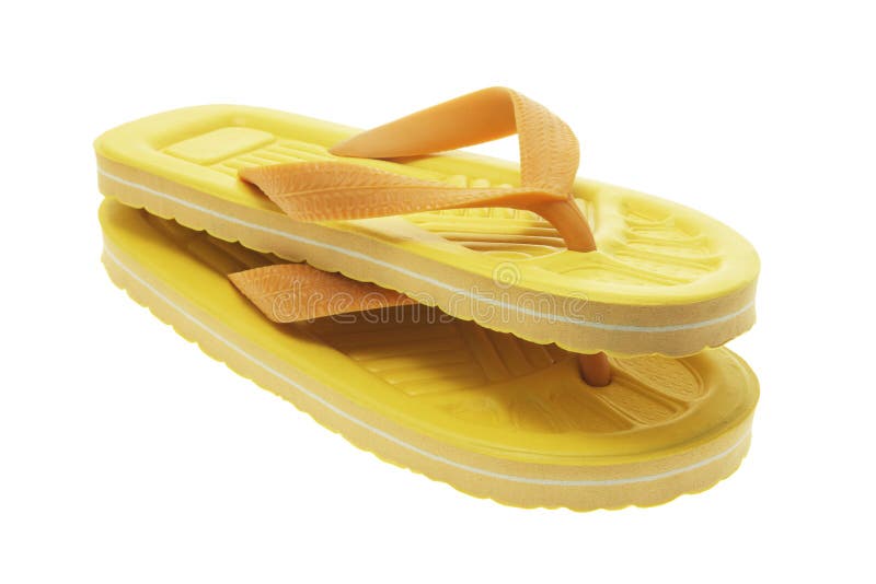 Slippers stock photo. Image of cutout, shot, yellow, isolated - 7670796