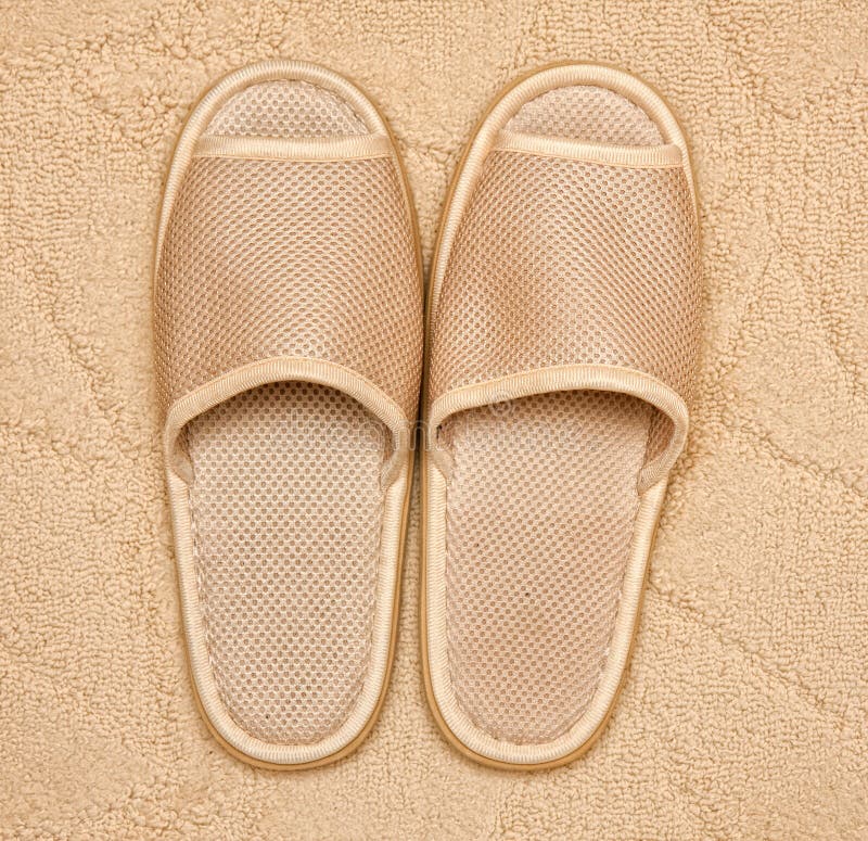 Slippers stock image. Image of shoes, interior, bedding - 4809871