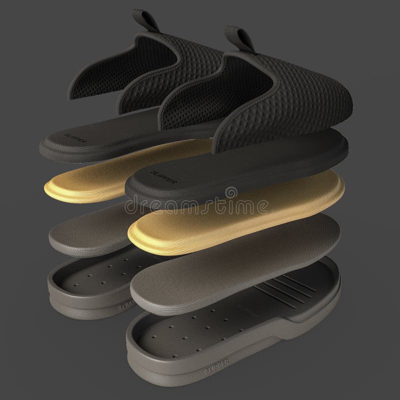 Slippers stock illustration. Illustration of clean, render - 207976652