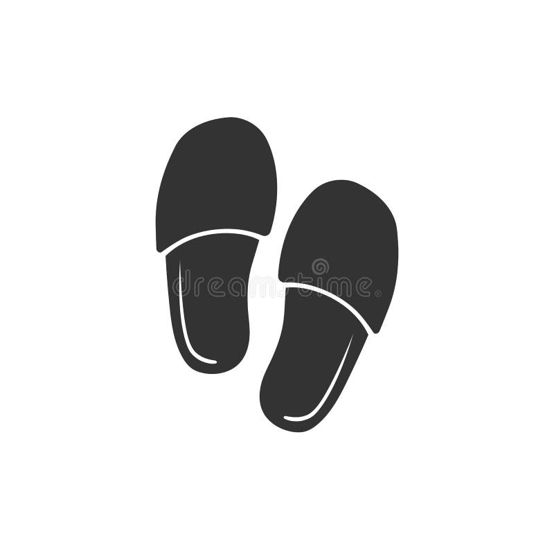 Slippers Icon in Modern Flat Style Vector Stock Vector - Illustration ...