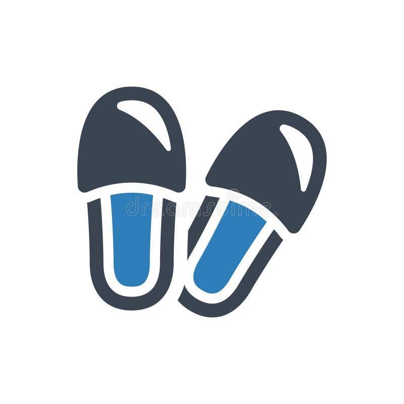 Slippers icon stock vector. Illustration of sign, flat - 254771878