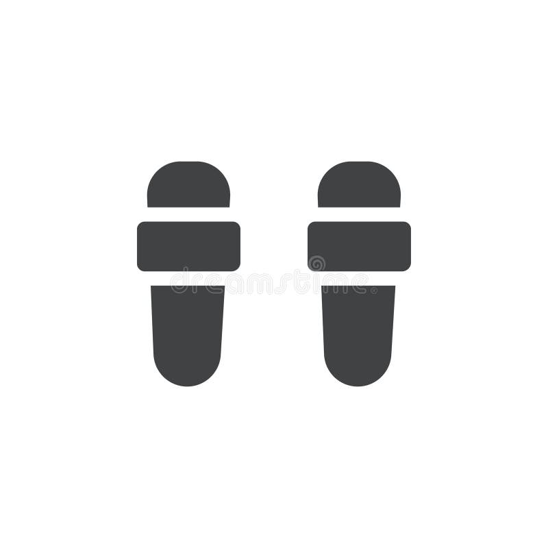 Slippers Icon Simple Vector Symbol Stock Vector - Illustration of black ...