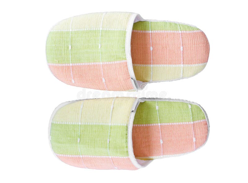 Slippers for Use in the Home. Stock Image - Image of cozy, checked ...