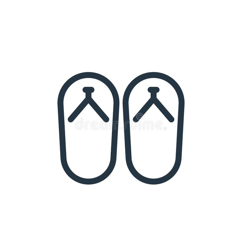 Slippers Vector Icon. Slippers Editable Stroke. Slippers Linear Symbol ...