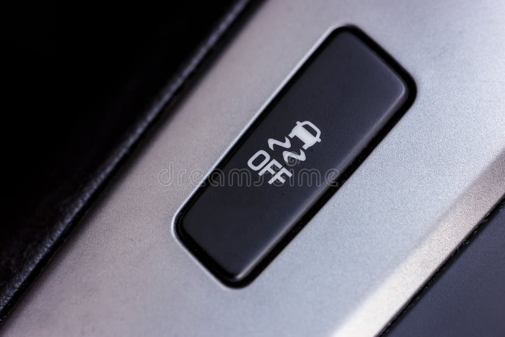 Slippery Button. an Image of a Button for Traction Control Stock Photo ...