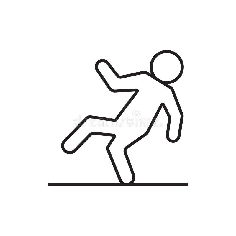 Slippery floor icon vector stock vector. Illustration of risk - 348420262