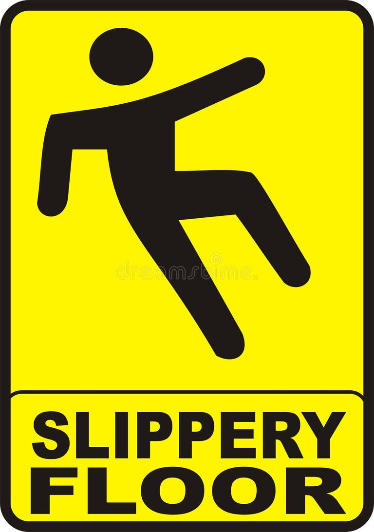 Slippery Wet Floor Sign Stock Illustrations – 4,774 Slippery Wet Floor ...