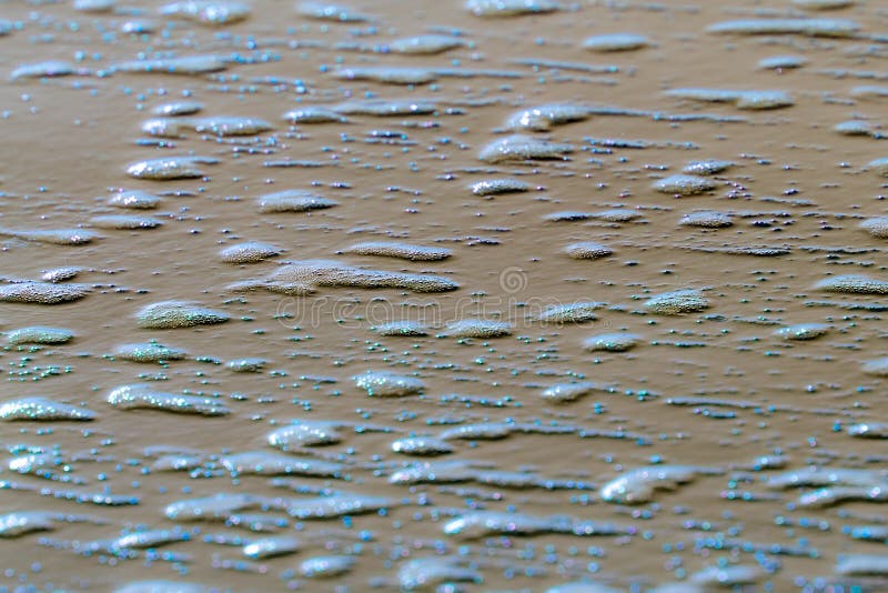 Slippery Ground. Wet Mud with Frothy Surface Water. Muddy Path a Stock ...