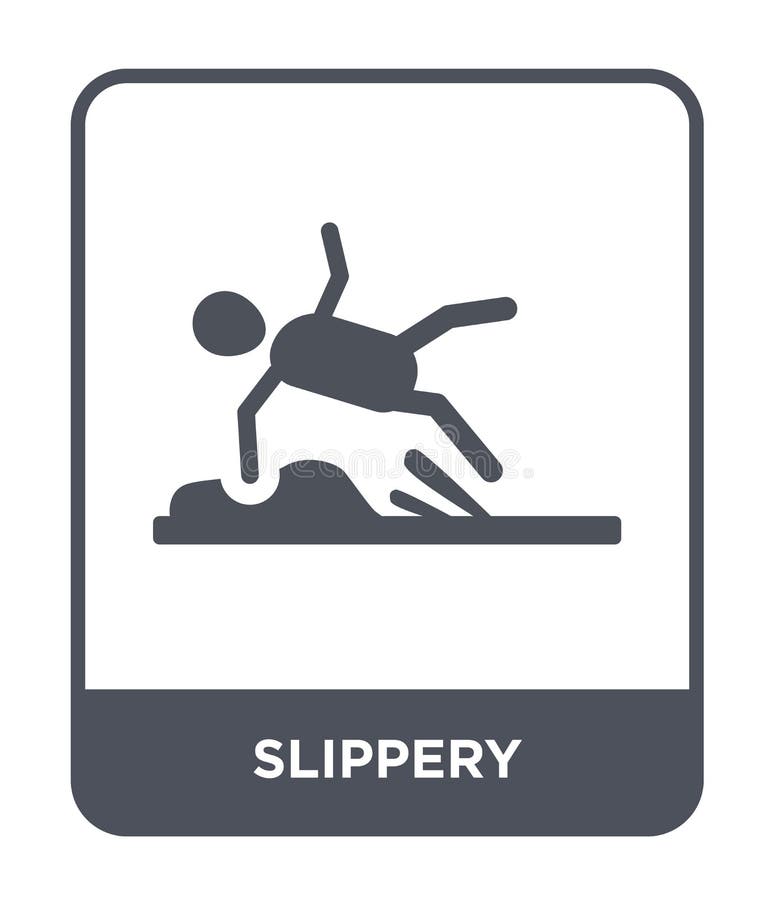 Slippery Icon In Different Style Vector Illustration. Two Colored And ...