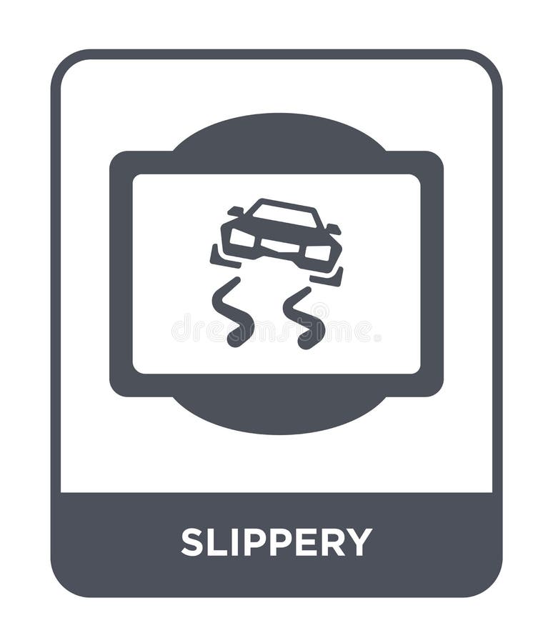 Slippery Icon in Trendy Design Style. Slippery Icon Isolated on White ...