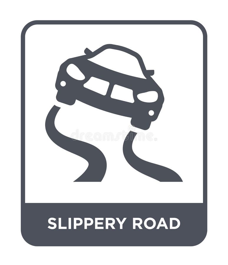 Slippery Icon in Trendy Design Style. Slippery Icon Isolated on White ...