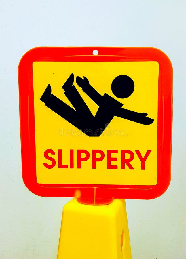 Slippery Sign stock image. Image of slippery, falling - 99976219