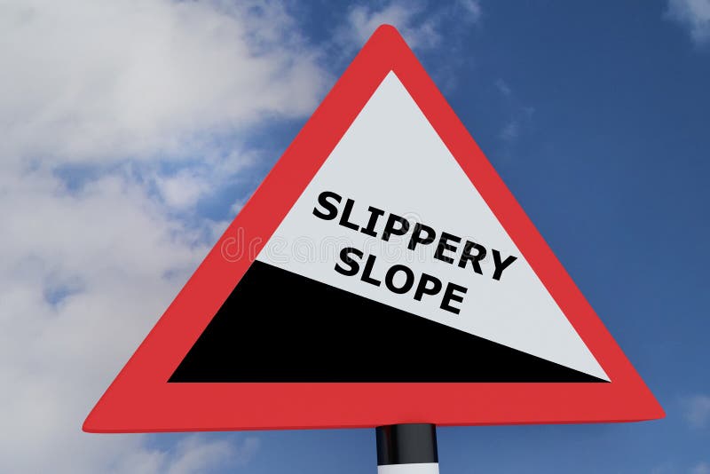 Slippery slope sign stock illustration. Illustration of caution - 8630928