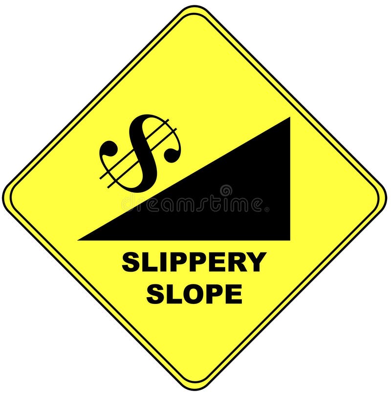 Slippery slope sign stock illustration. Illustration of caution - 8630928