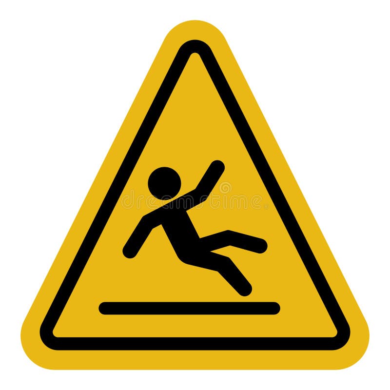 Yellow Slippery Surface Caution Sign Vector Stock Vector - Illustration ...