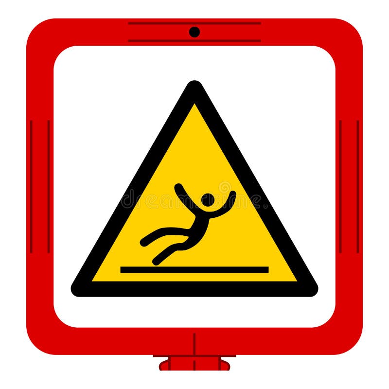 Slippery Surface Hazard Symbol, Vector Illustration, Isolated on White ...