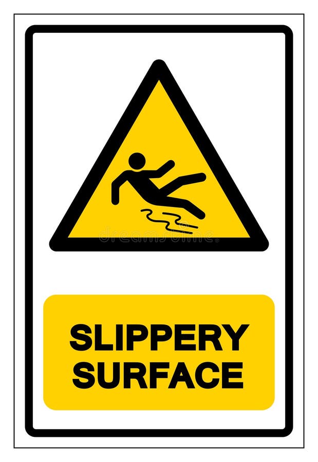 Slippery Surface Symbol Sign,Vector Illustration, Isolate on White ...
