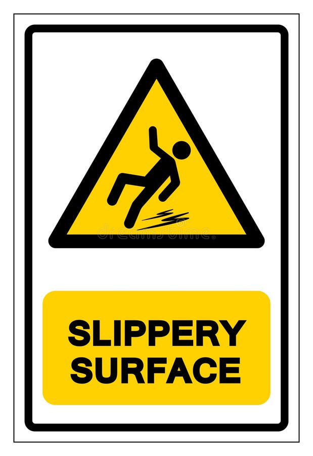 Slippery Surface Symbol Sign,Vector Illustration, Isolate on White ...
