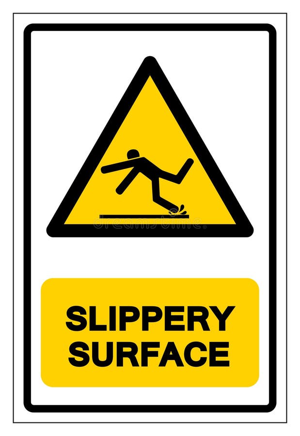 Slippery Surface Symbol Sign,Vector Illustration, Isolate on White ...