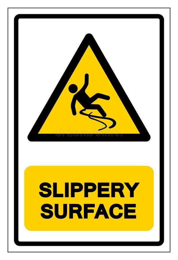 Slippery Surface Symbol Sign,Vector Illustration, Isolate on White ...