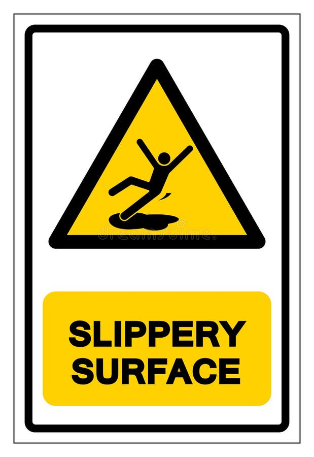 Slippery Surface Symbol Sign,Vector Illustration, Isolate on White ...