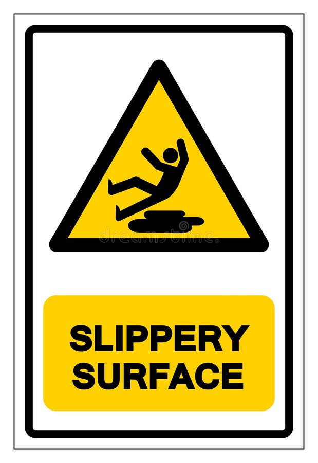 Slippery Surface Symbol Sign,Vector Illustration, Isolate on White ...