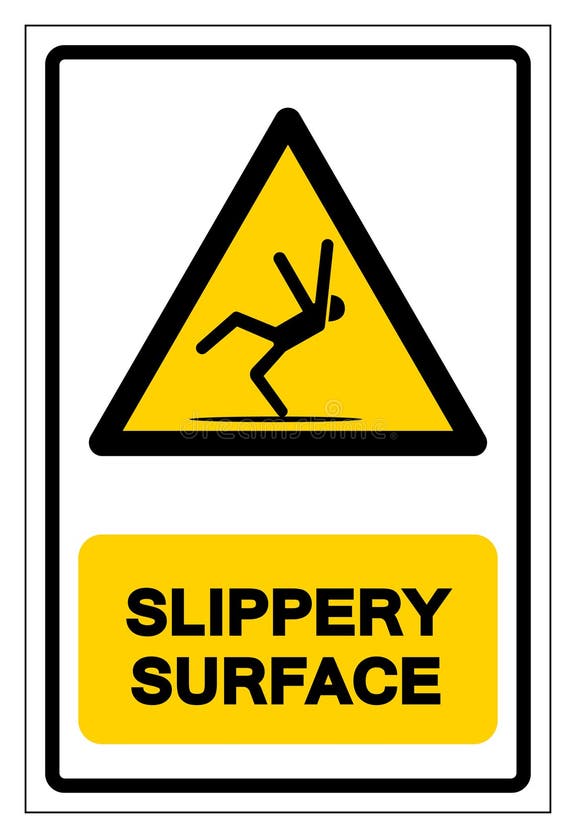 Slippery Surface Symbol Sign,Vector Illustration, Isolate on White ...