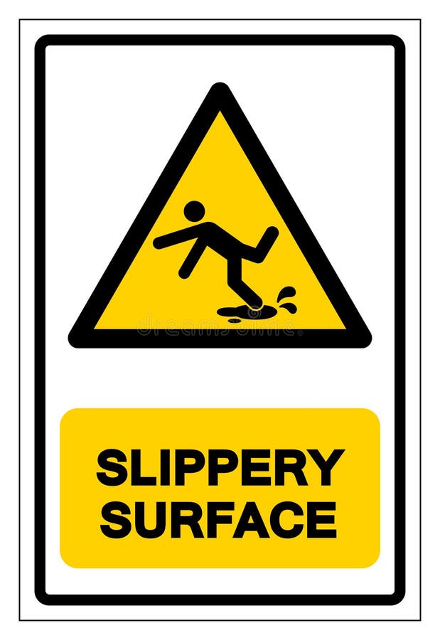 Slippery Surface Symbol Sign,Vector Illustration, Isolate on White ...