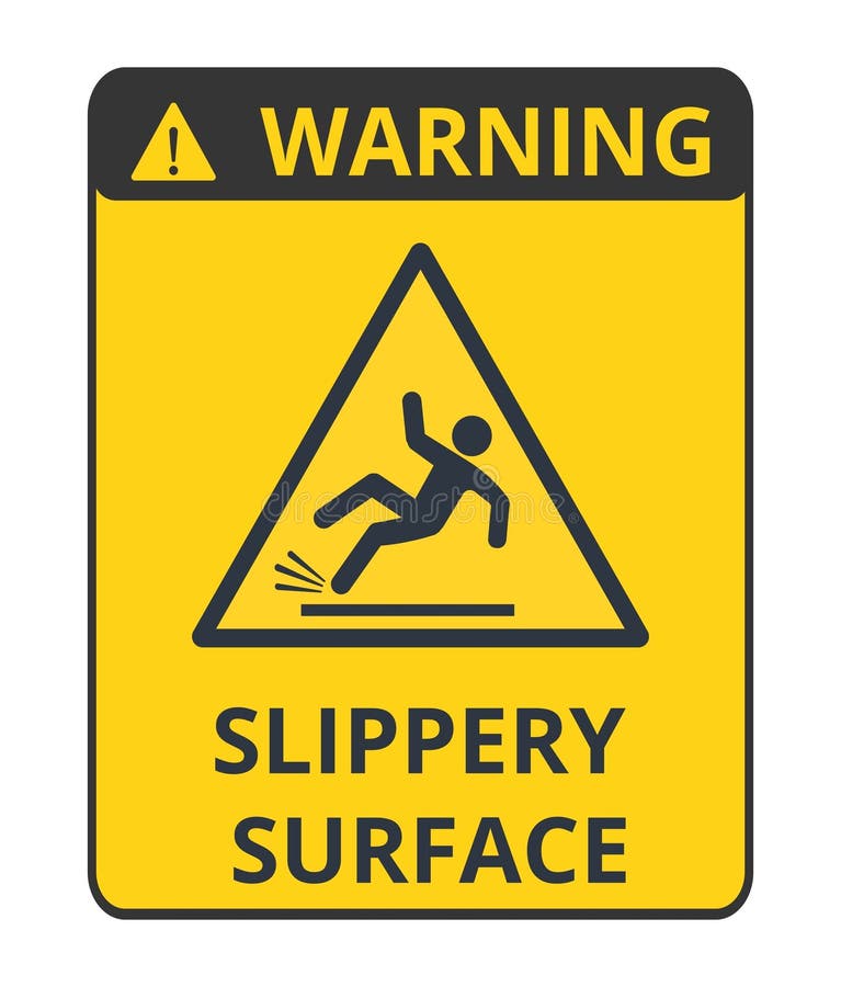 Slippery Surface Symbol stock vector. Illustration of flat - 291888531