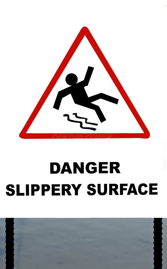 Slippery Surface Warning Sign Picture. Image: 15360974