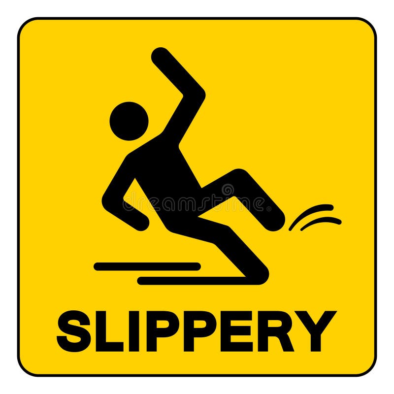 Slippery Symbol Sign,Vector Illustration, Isolate on White Background ...