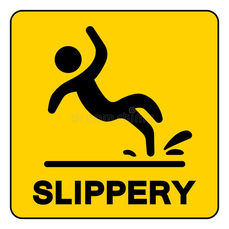 Slippery Symbol Sign,Vector Illustration, Isolate on White Background ...