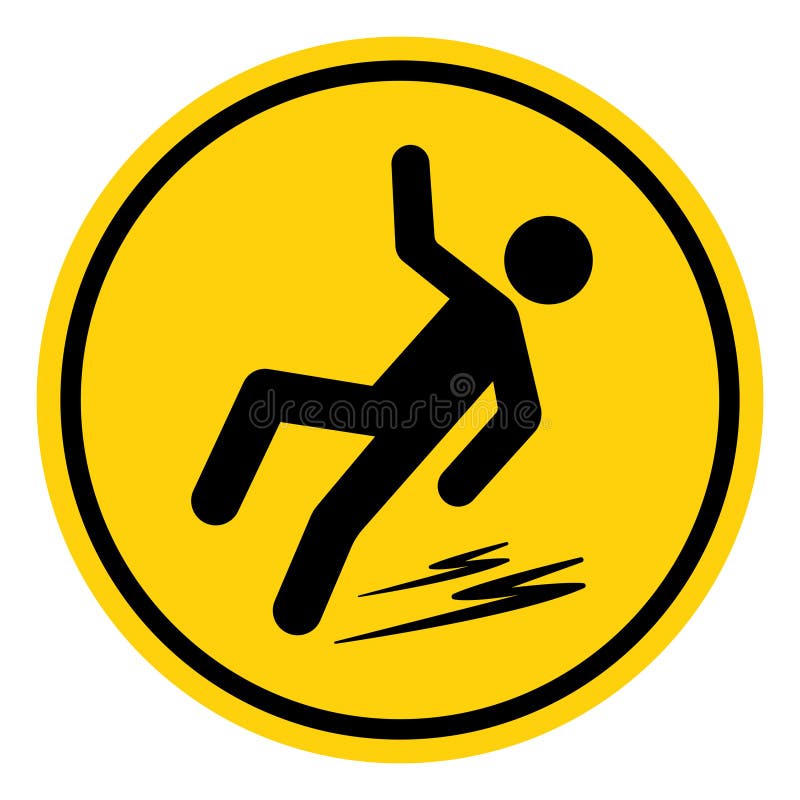 Slippery Symbol Sign,Vector Illustration, Isolate on White Background ...