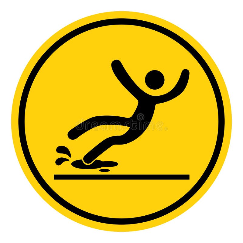 Slippery Symbol Sign,Vector Illustration, Isolate on White Background ...