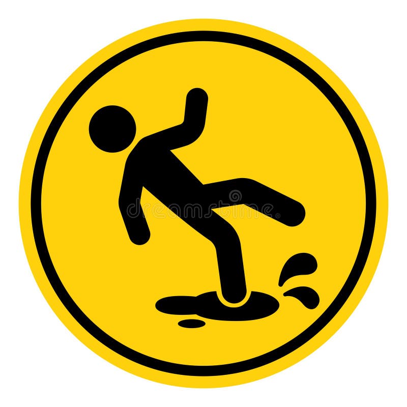 Slippery Symbol Sign,Vector Illustration, Isolate on White Background ...