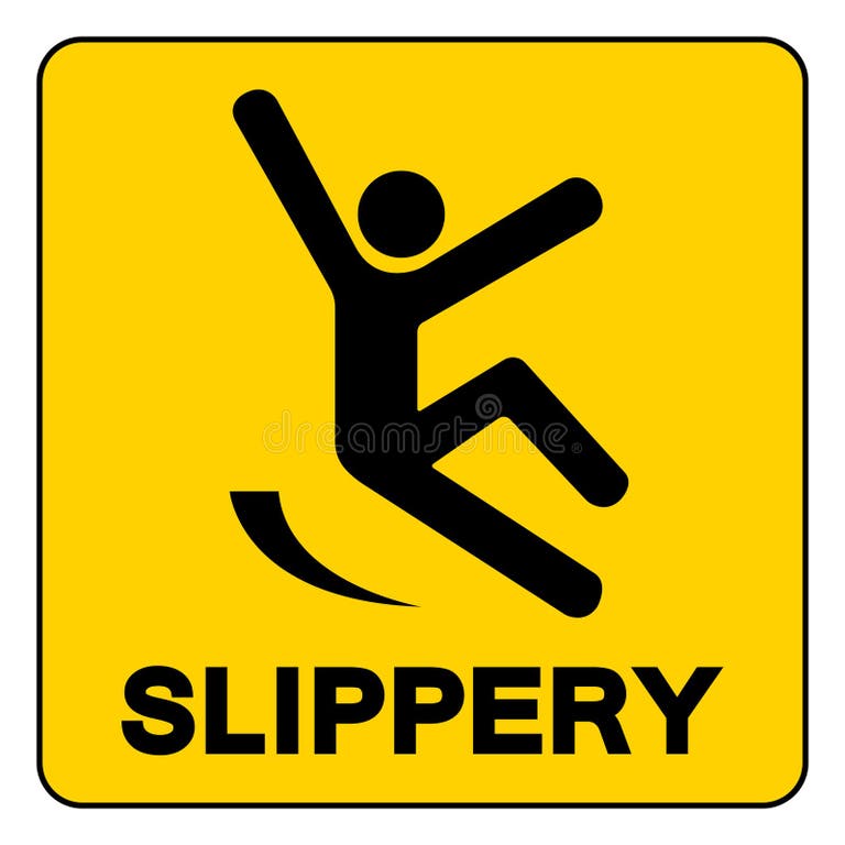 Slippery Symbol Sign,Vector Illustration, Isolate on White Background ...