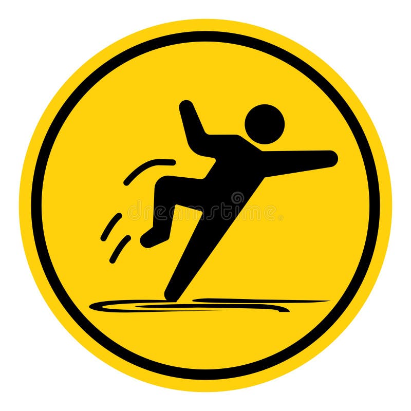 Slippery Symbol Sign,Vector Illustration, Isolate on White Background ...