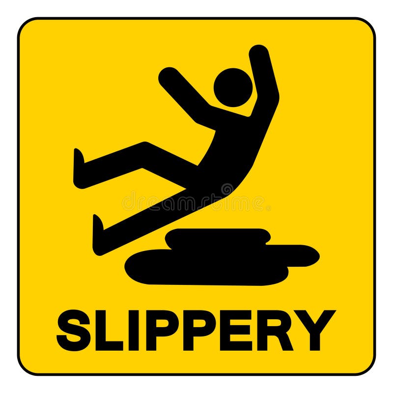 Slippery Symbol Sign,Vector Illustration, Isolate on White Background ...