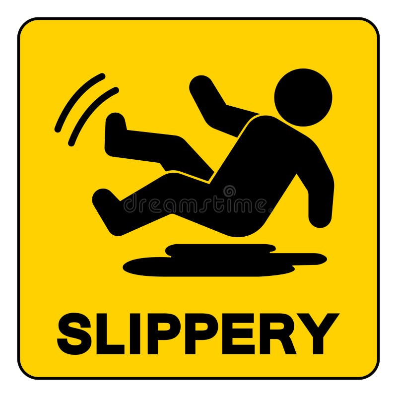 Slippery Symbol Sign,Vector Illustration, Isolate on White Background ...