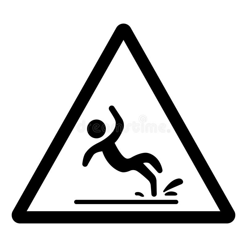 Slippery Symbol Sign, Vector Illustration, Isolate on White Background ...