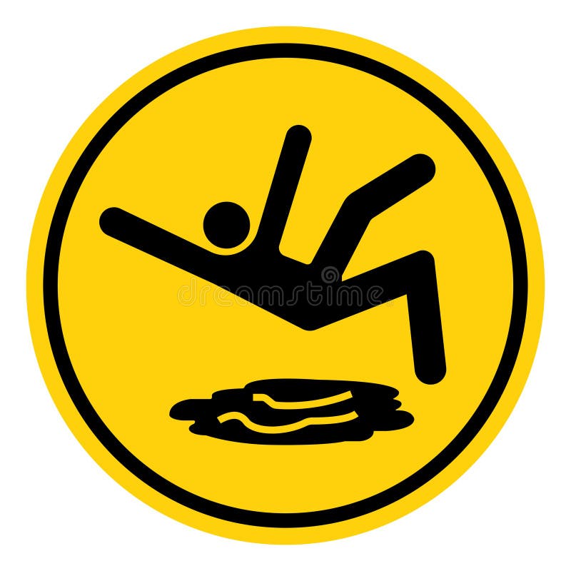 Slippery Symbol Sign,Vector Illustration, Isolate on White Background ...