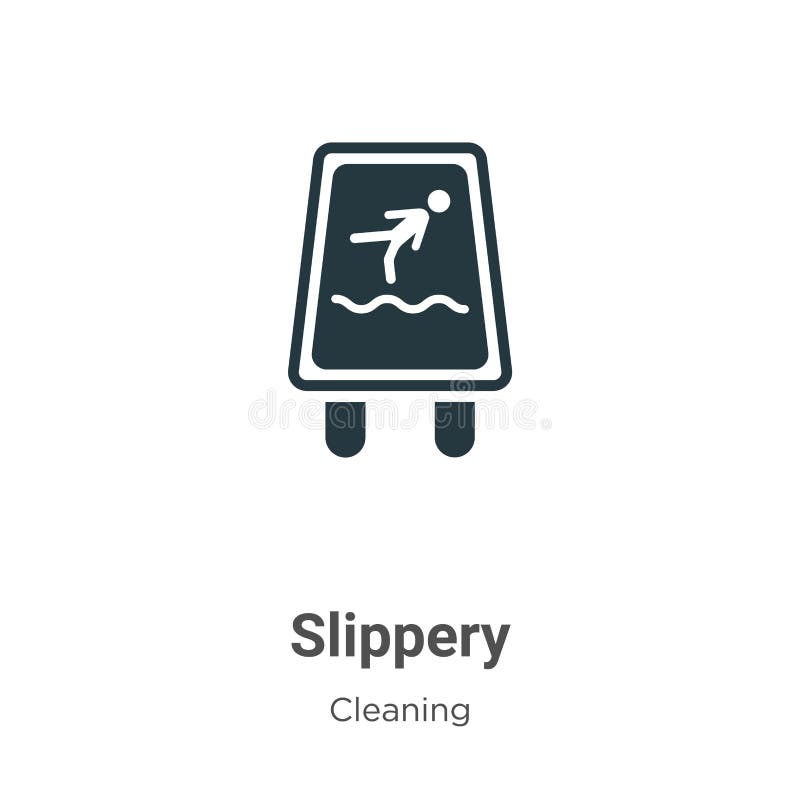 Slippery Vector Icon Sign Symbol Stock Vector - Illustration of fall ...