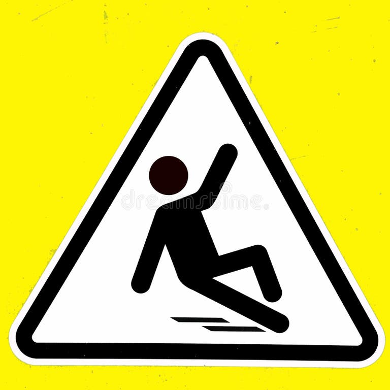 Slippery Wet Floor Sign Stock Illustrations – 4,429 Slippery Wet Floor ...