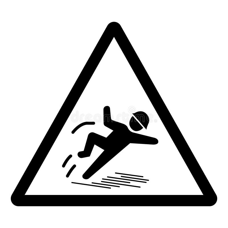 Slippery when Wet Symbol Sign,Vector Illustration, Isolated on White ...