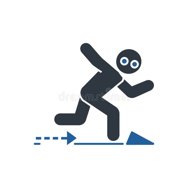 Slipping or Falling Icon stock vector. Illustration of slipping - 349816770