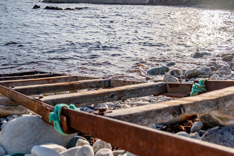 Slipway Rail at an Port in County Donegal - Ireland Stock Image - Image ...