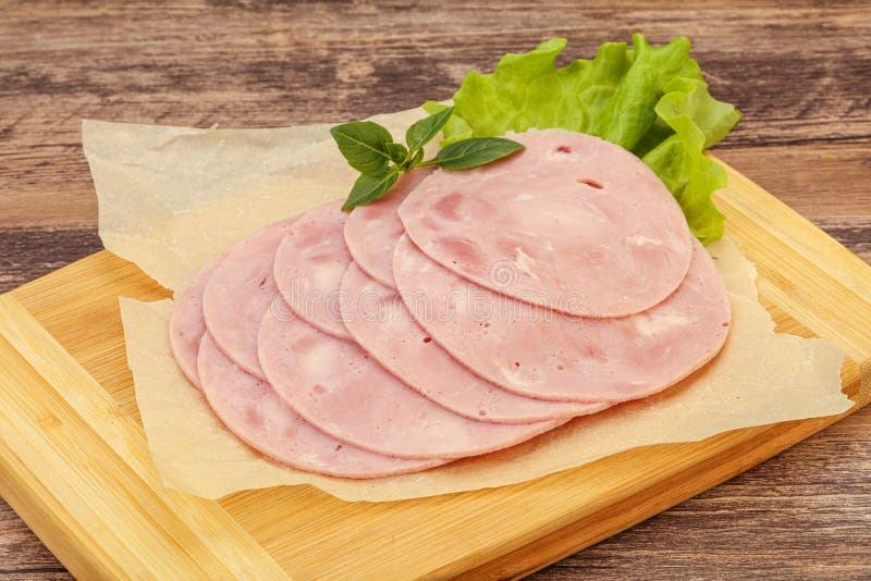 Slised Ham Snack Over Board Stock Image - Image of traditional, healthy ...